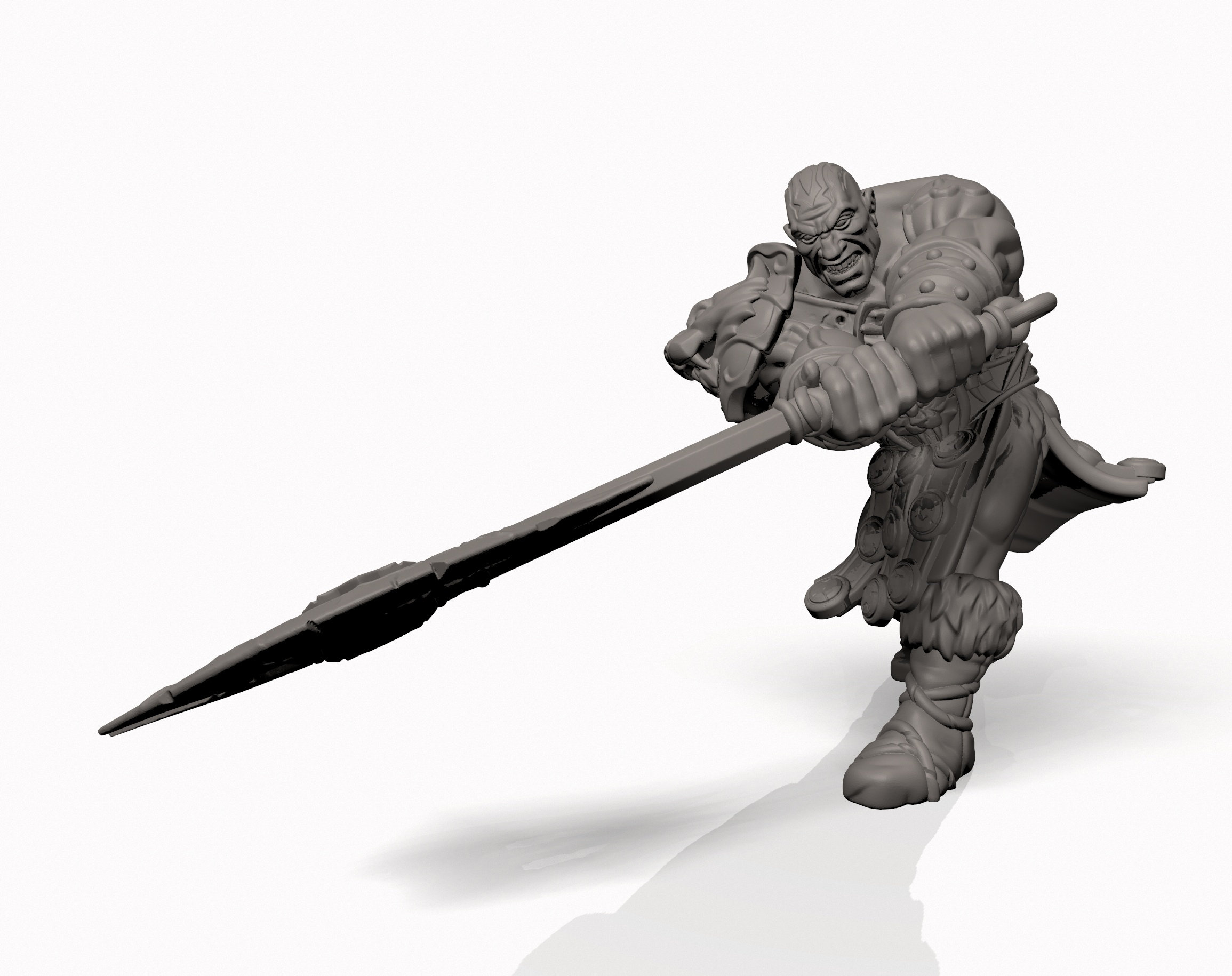 Goliath Barbarian w/ Two Weapon Options / Unpainted Mini for | Etsy