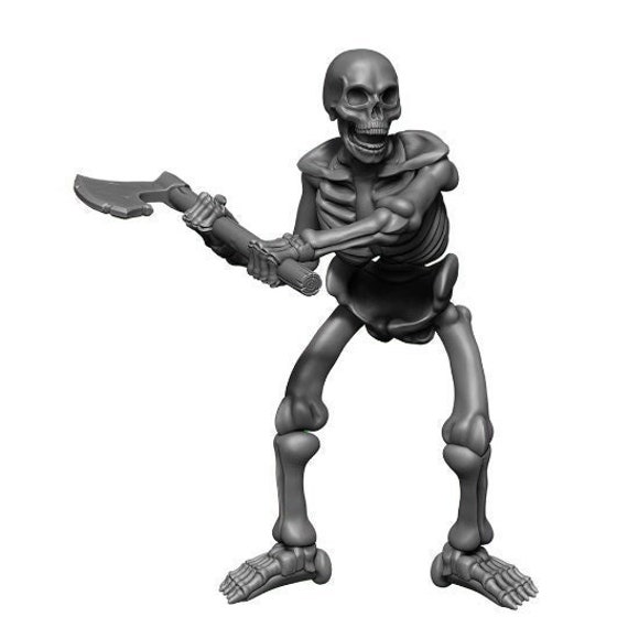 Melee Unarmored Skeleton Army Unpainted Mini for TTRPGs | Etsy