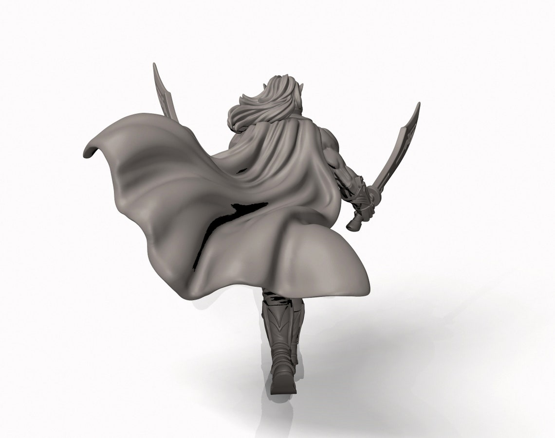 Dark Elf Ranger/ Rogue Unpainted Dnd Mini | Etsy