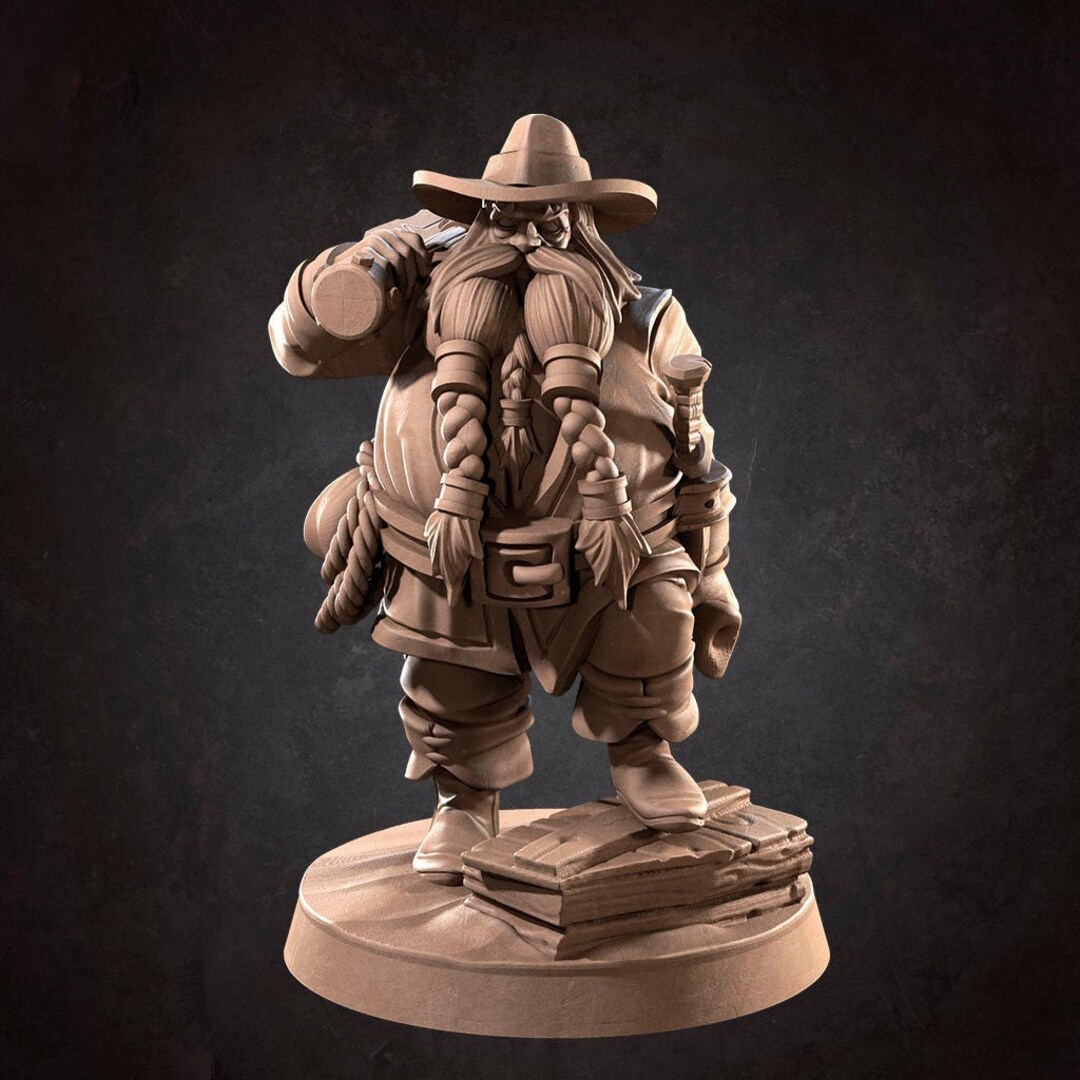 Brenn, the Merchant NPC Male Villager Unpainted Mini for Ttrpgs D&D ...