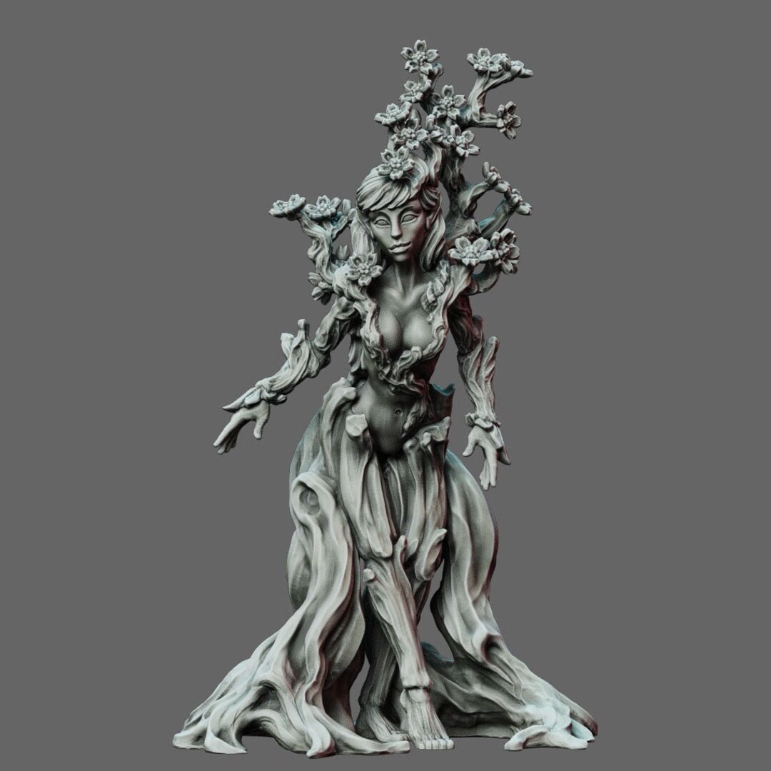 Forest Dryad Unpainted Mini for Ttrpgs D&D, Dnd, Dungeons and Dragons ...