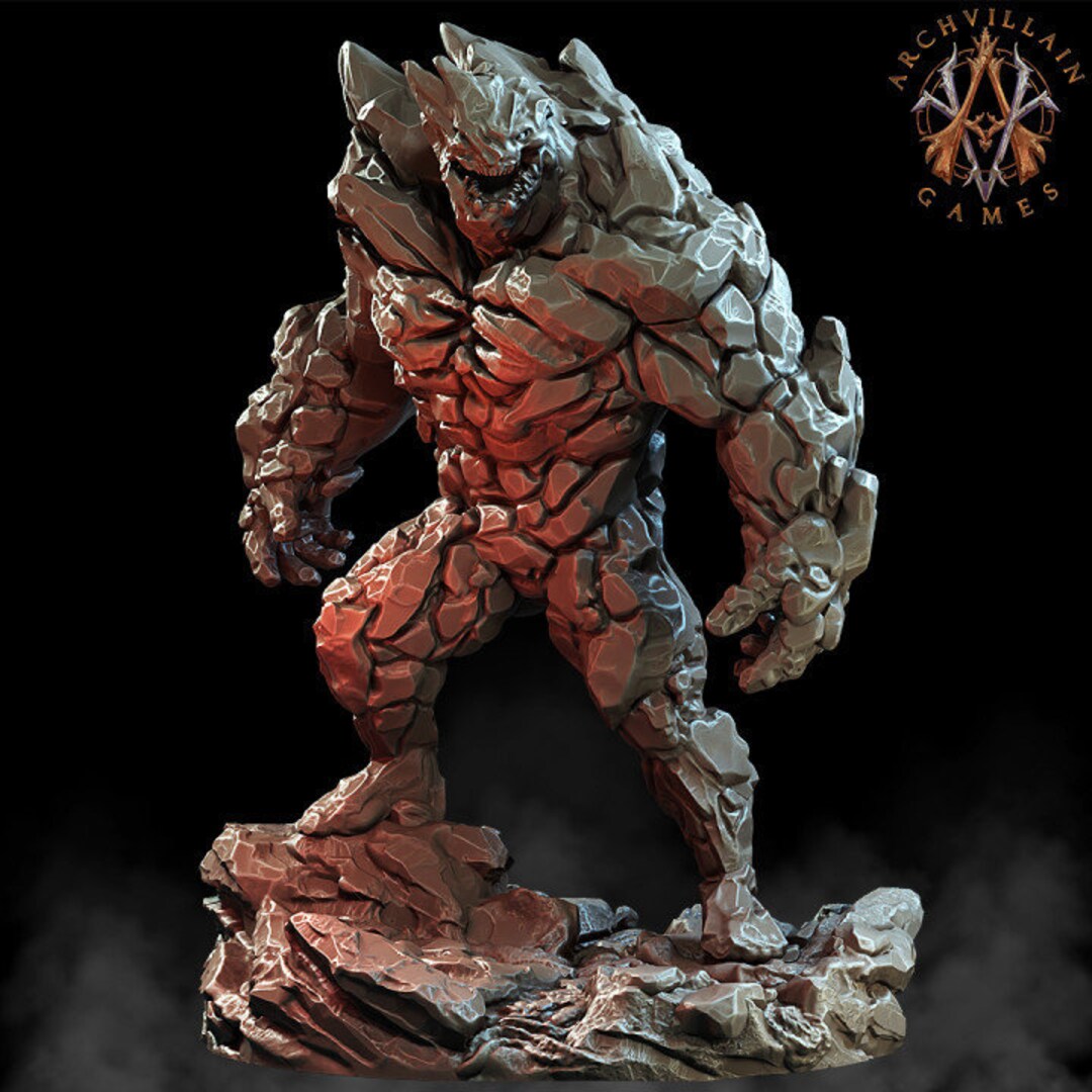 Earth / Magma Elemental Unpainted Mini for Ttrpgs D&D, Dnd, Dungeons and Dragons, Pathfinder ...