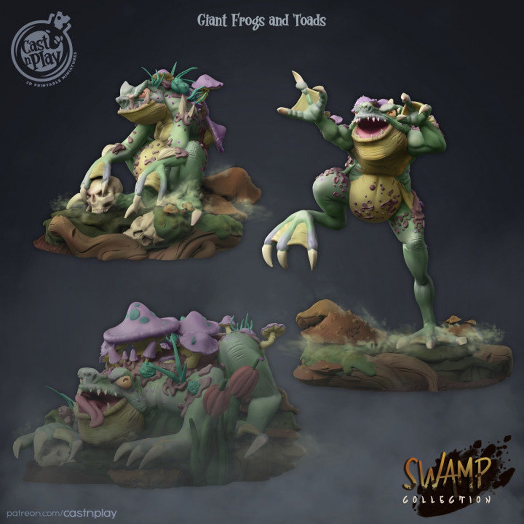 Giant Toads Unpainted Mini for Ttrpgs D&D, Dnd, Dungeons and Dragons ...