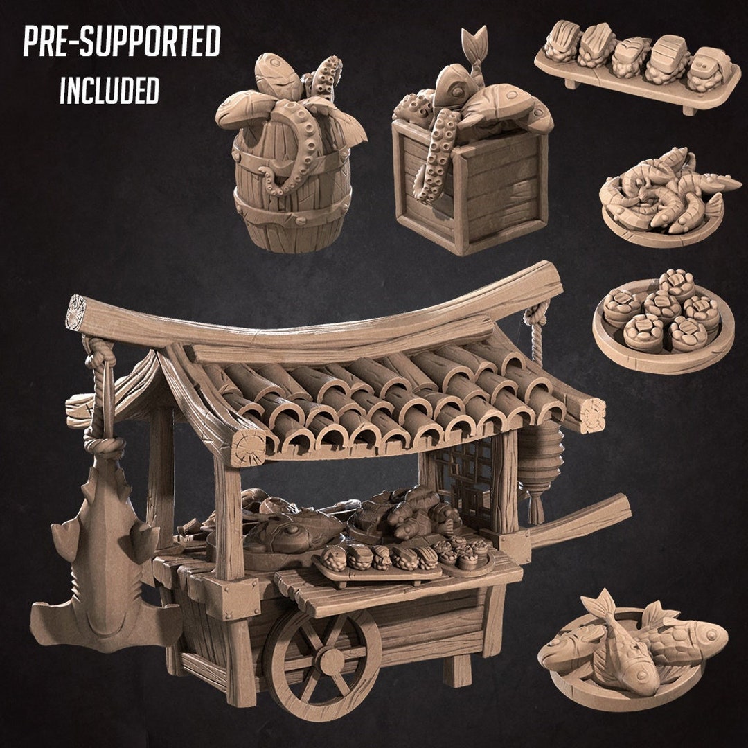 Sushi Restaurant Town/city Terrain Unpainted Terrain for Ttrpgs D&D ...