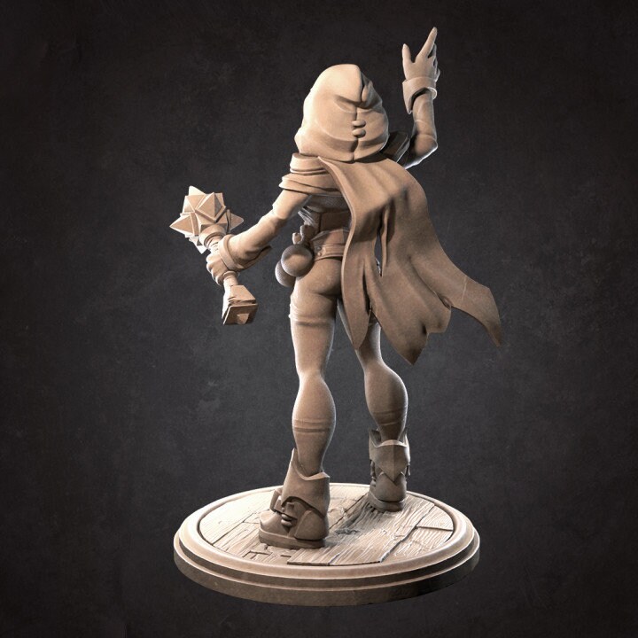 Cora the Mage Wizard / Sorcerer / Cleric Unpainted Mini - Etsy