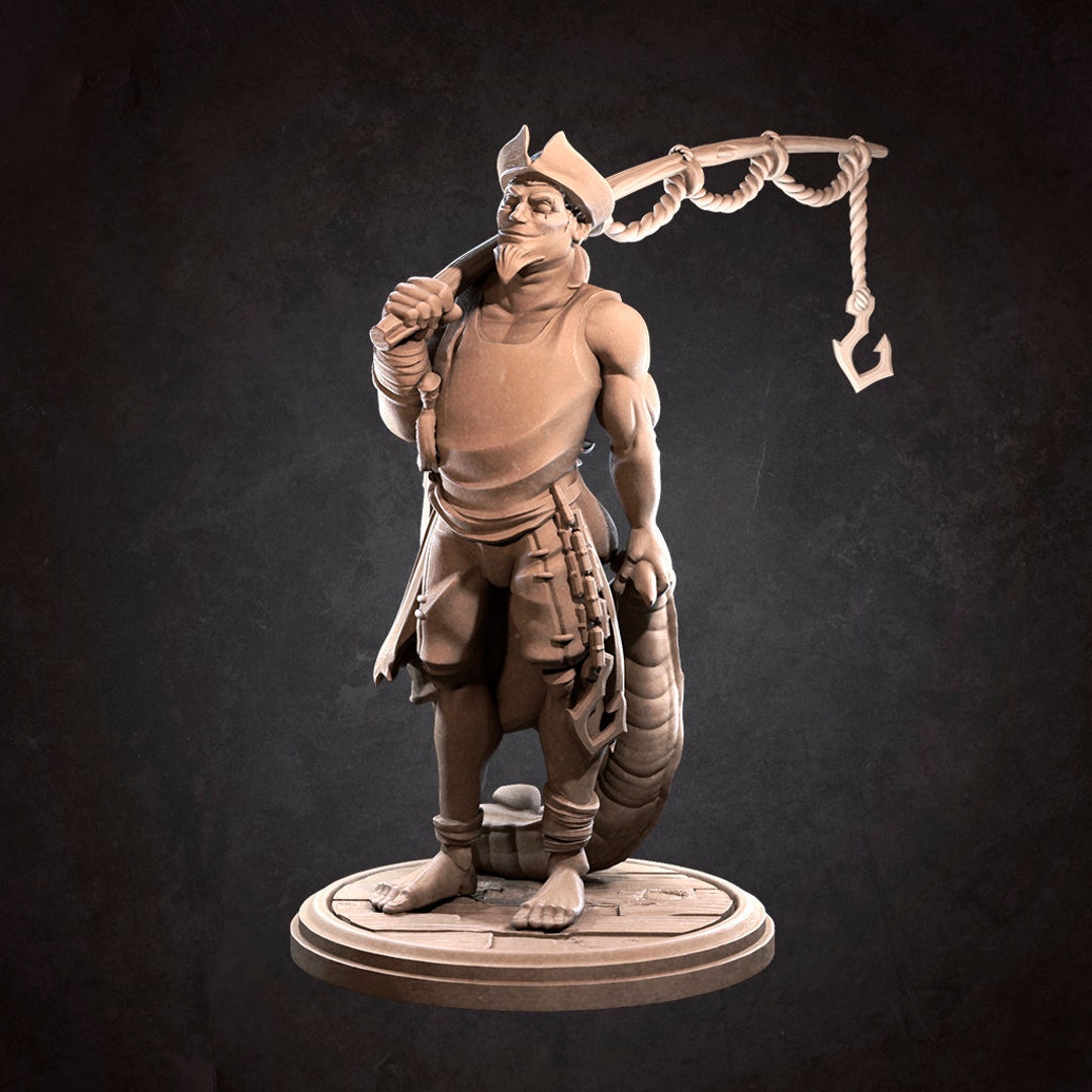 Male Villager NPC Fishermen Unpainted Mini for Ttrpgs D&D, Dnd ...