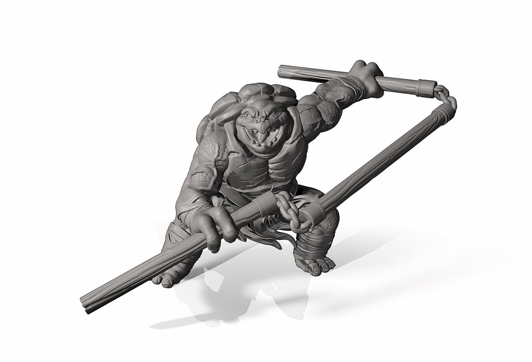 Tortle Monk / Ninja Turtle Unpainted Mini for Ttrpgs D&D, Dnd, Dungeons ...