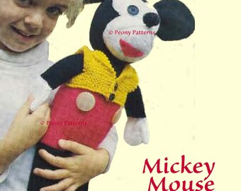 Knitting Pattern for Mickey Mouse Toy - Etsy UK