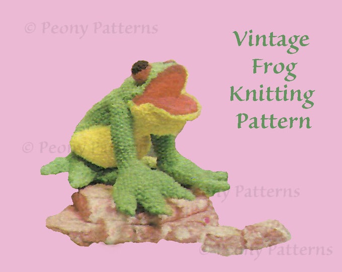 Cute Vintage Frog Knitting Pattern L PDF Instant Download - Etsy