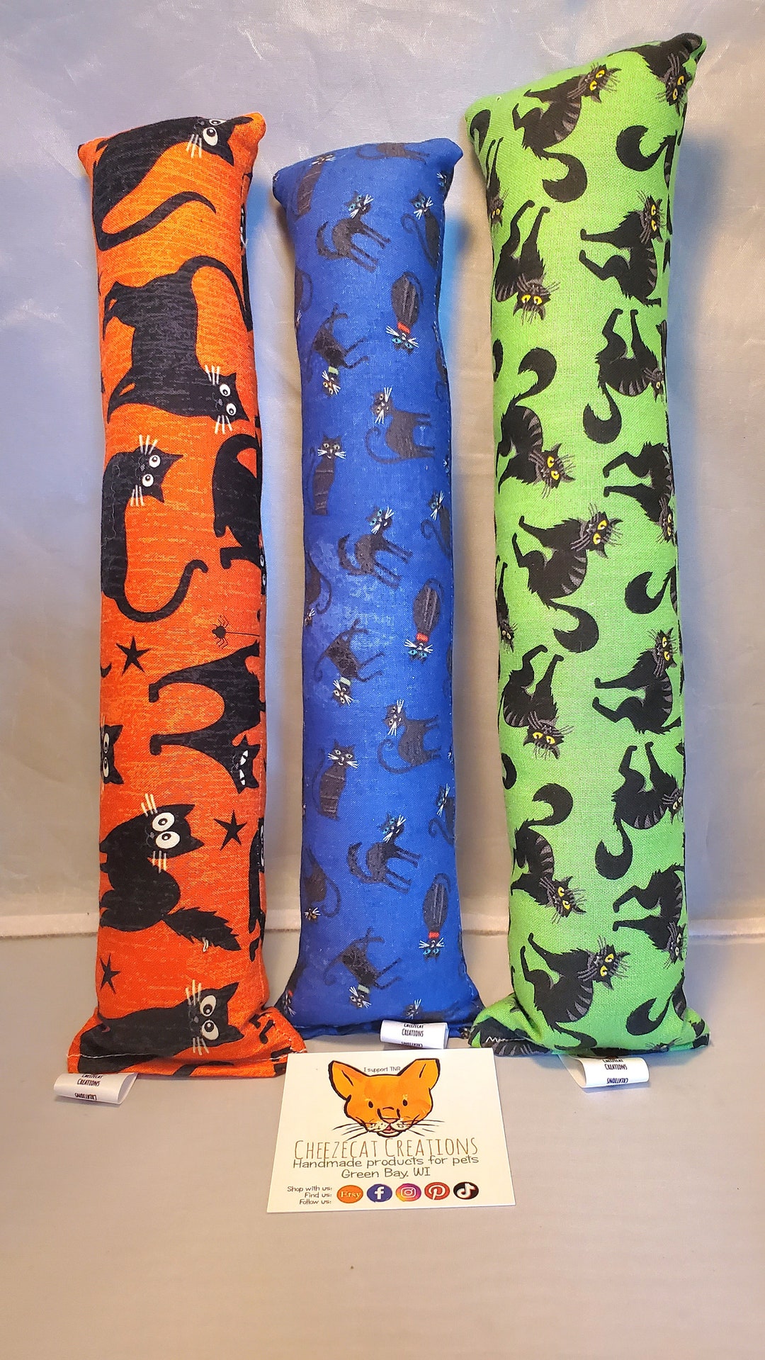 Scary Cat Glow in the Dark Fabrics Toys Large Catnip Kicker Toys ...