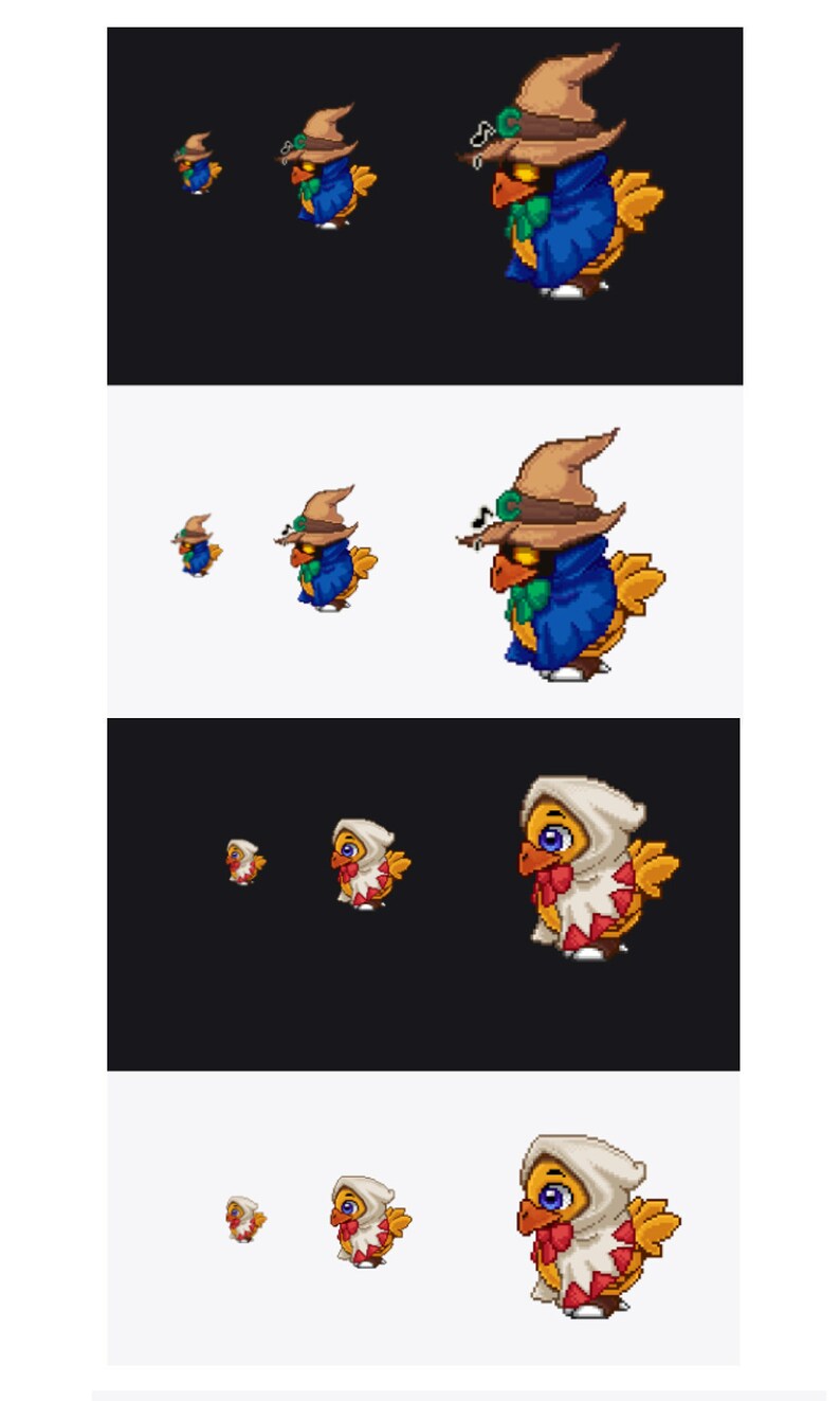 Singing Mage Chickens Animated 2-pack - Etsy