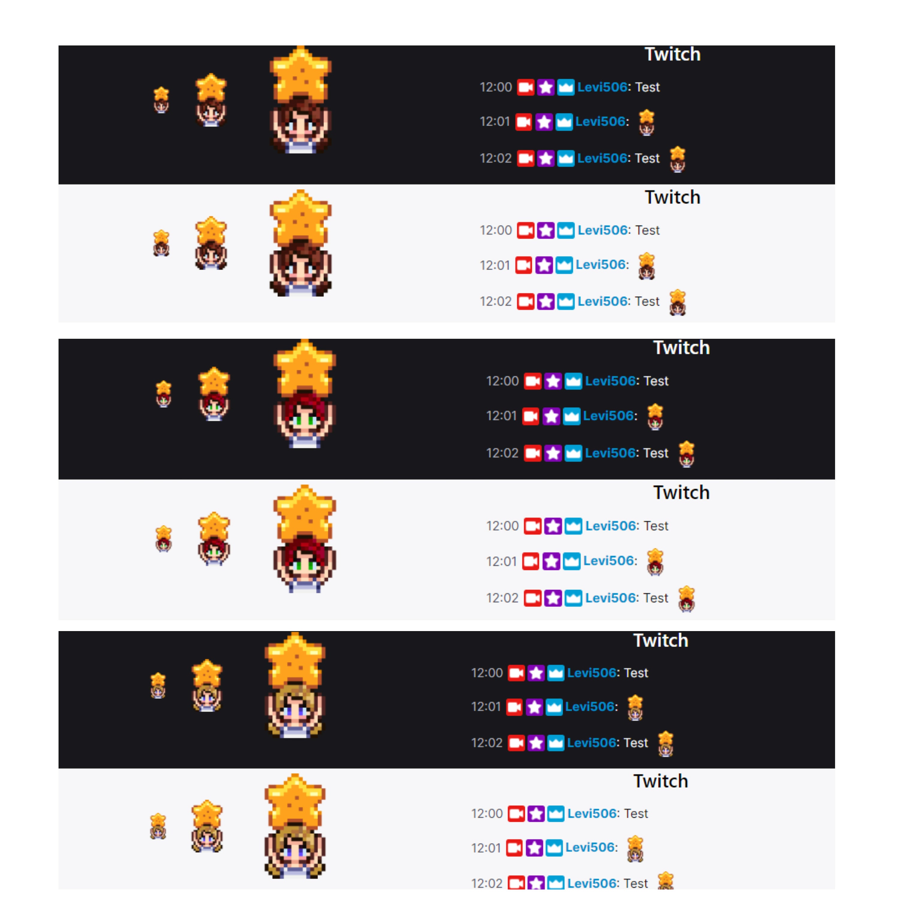 Animated Star Gift Emote Brunette - Etsy