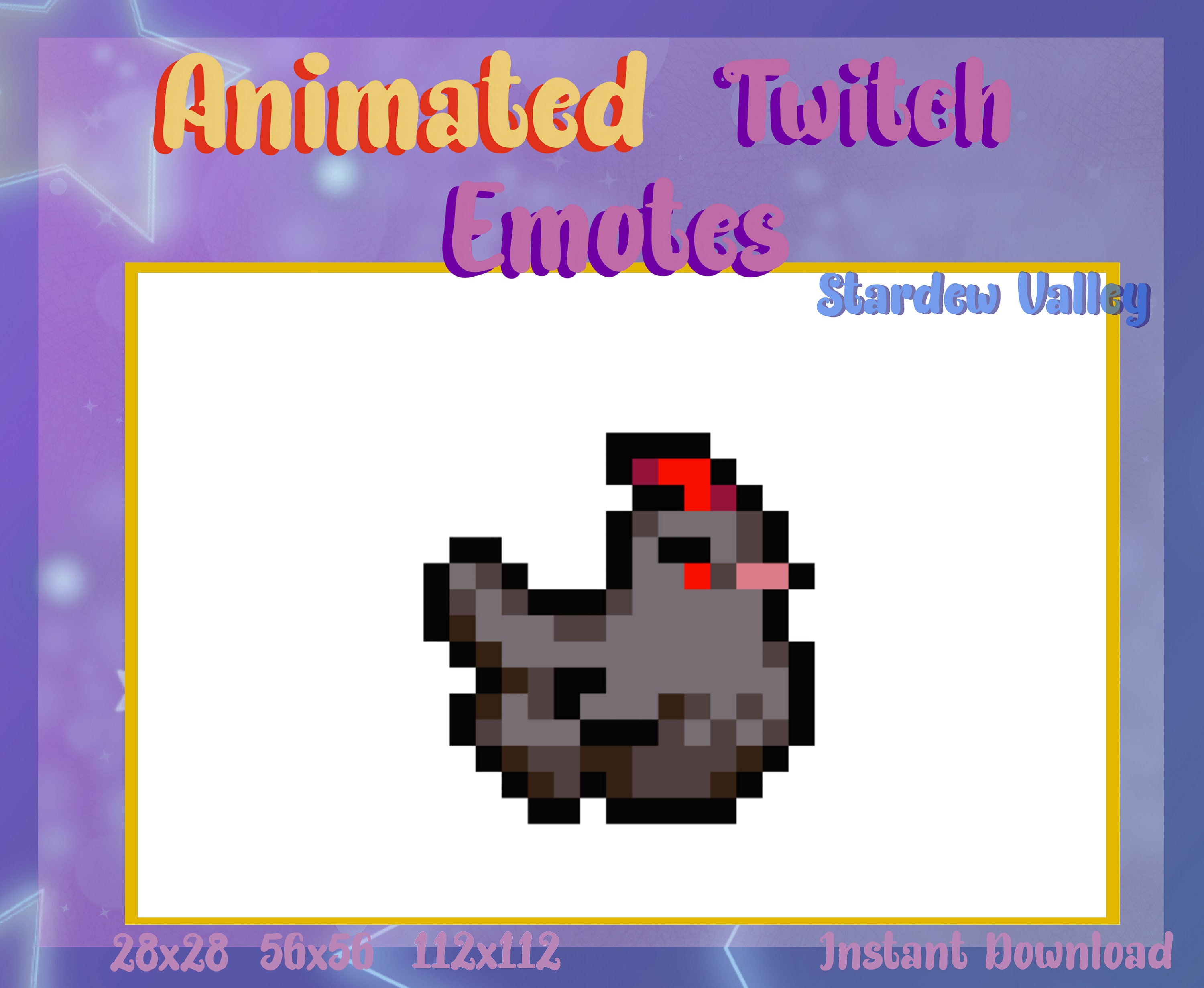 Animated Void Chicken Emote Stardew Valley - Etsy