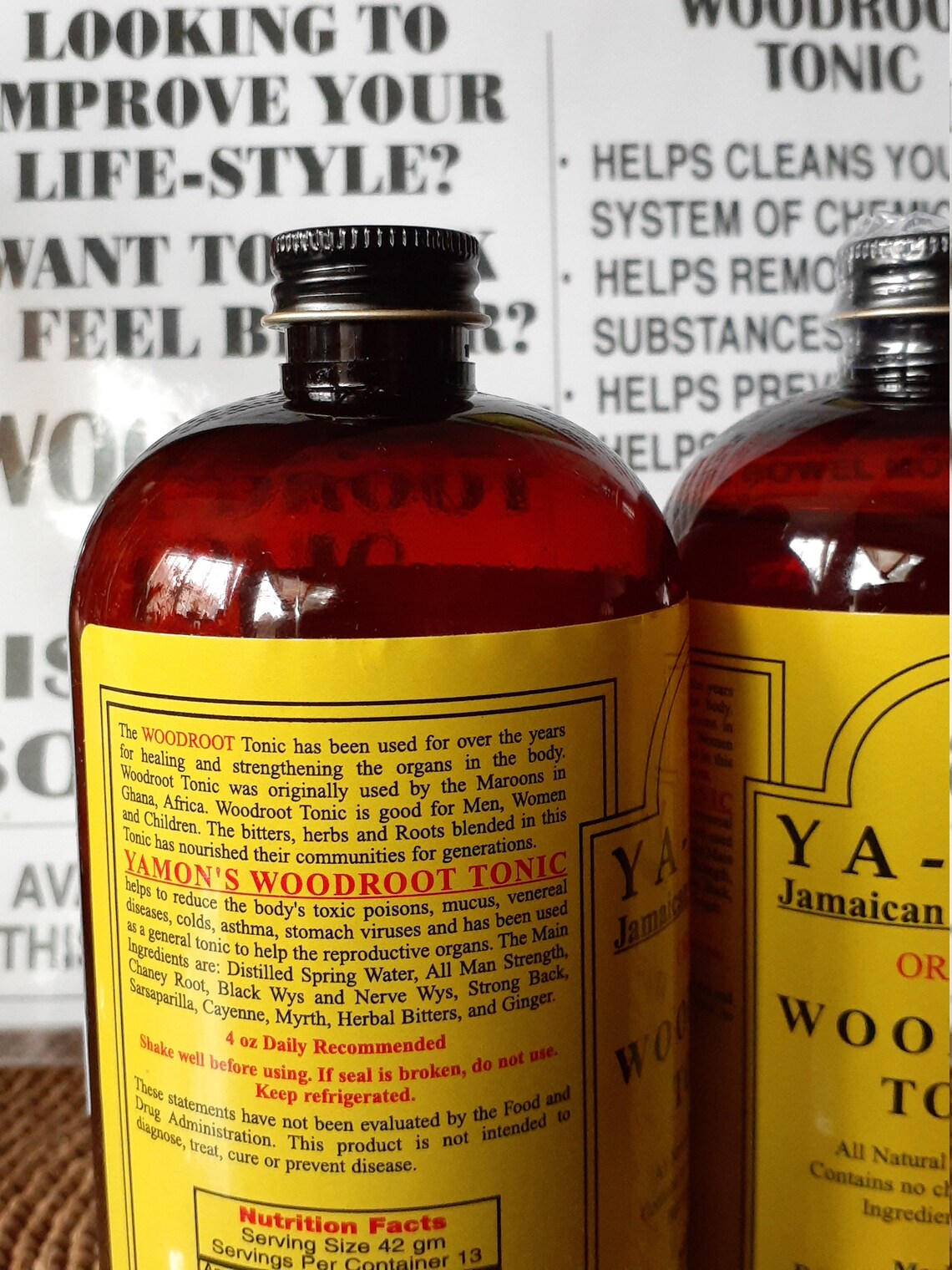 YA-MON Original Woodroot Tonic 16oz Bottles - Etsy