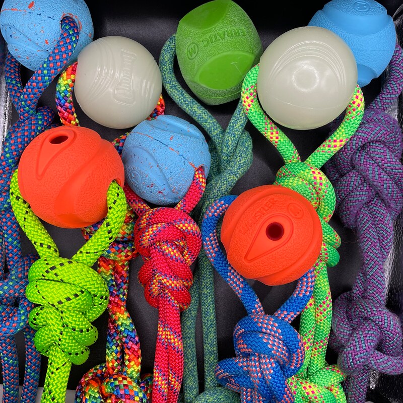 Ball on Rope Dog Toy - Etsy