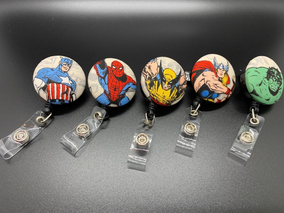 Marvel Superhero Badge Reel - Etsy