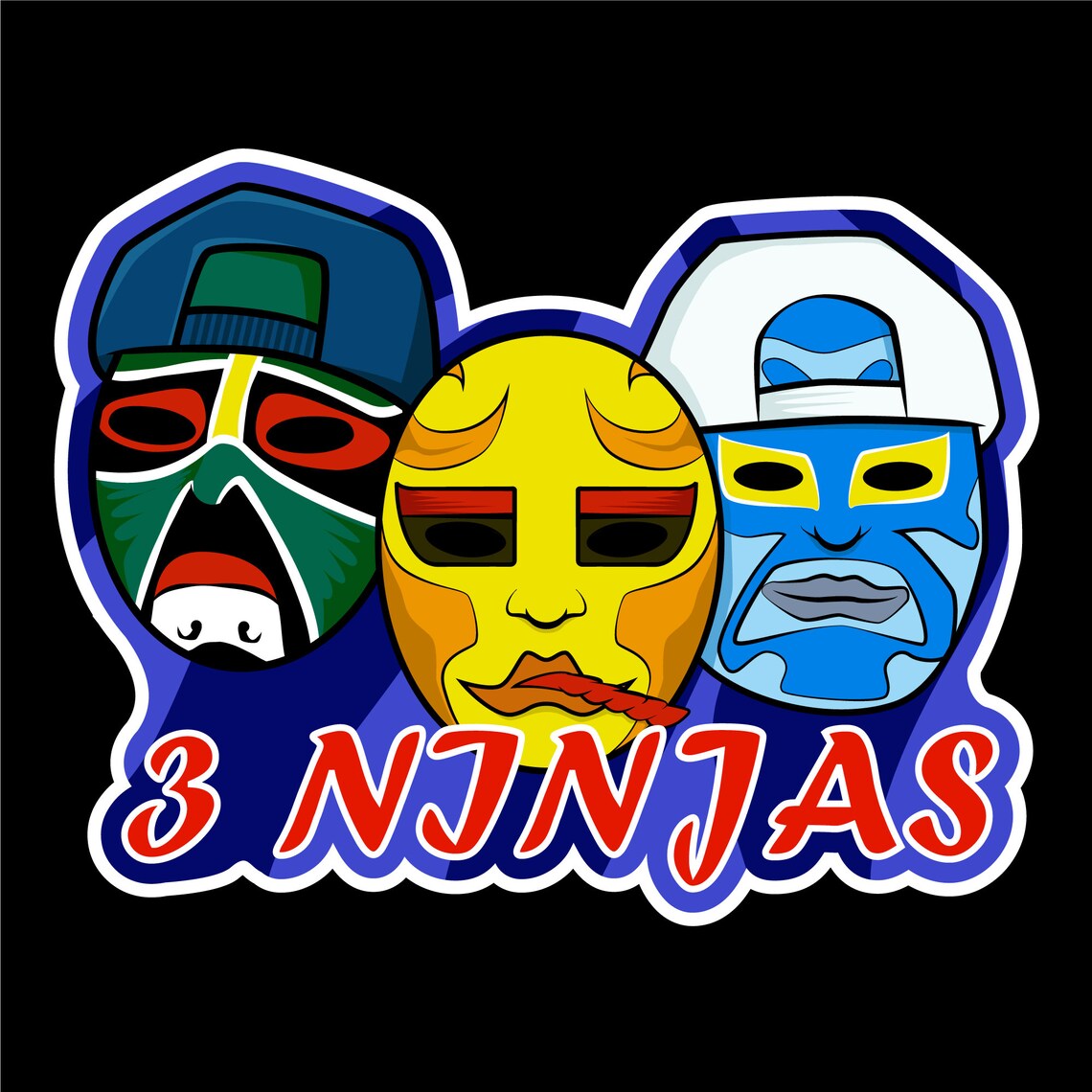 3 Ninjas Stickers Masks and Rocky Loves Emily Three | Etsy