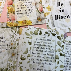 The Easter Story Verse Cards Printable Set Easter Gift Easter ...