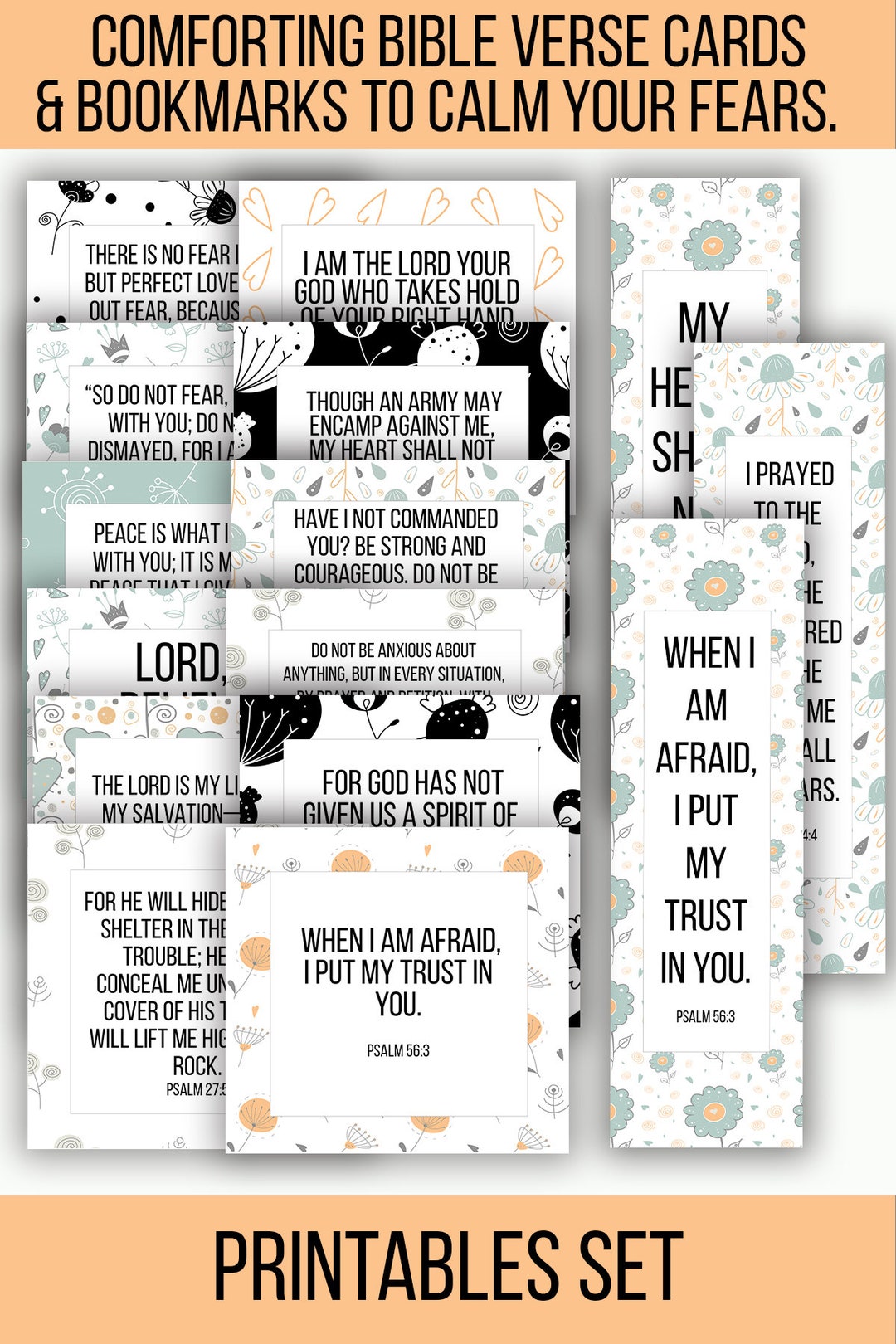 Bible Verse Cards Do Not Fear Scripture Cards Bible - Etsy