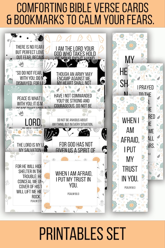 Bible Verse Cards Do Not Fear Scripture Cards Bible | Etsy