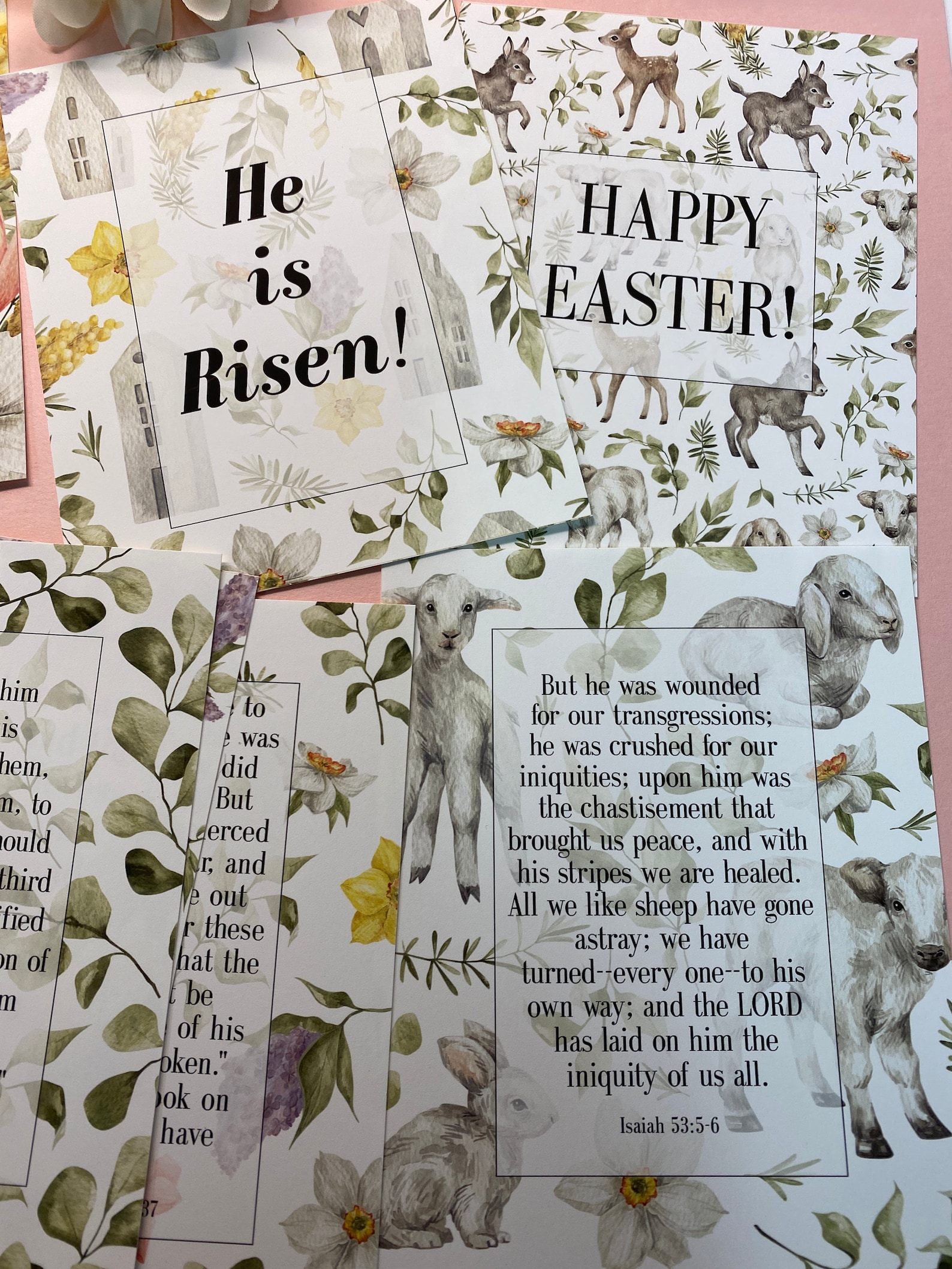 The Easter Story Verse Cards Printable Set Easter Gift - Etsy