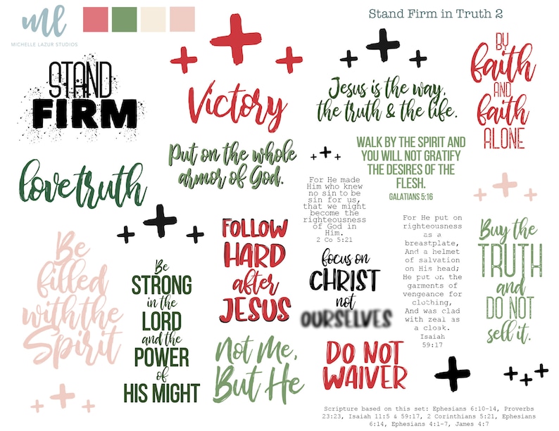 Memory Dex Set Faith Bible Journaling Index Card And Sticker Etsy