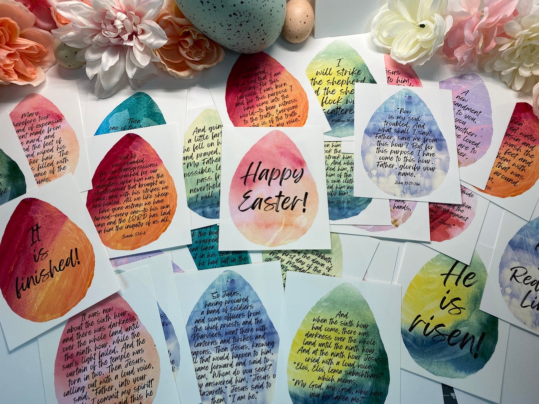 Printable EASTER Passion Holy Week Resurrection Egg Cards | Easter Gift ...