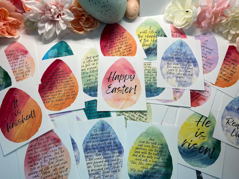 Printable EASTER Passion Holy Week Resurrection Egg Cards | Etsy