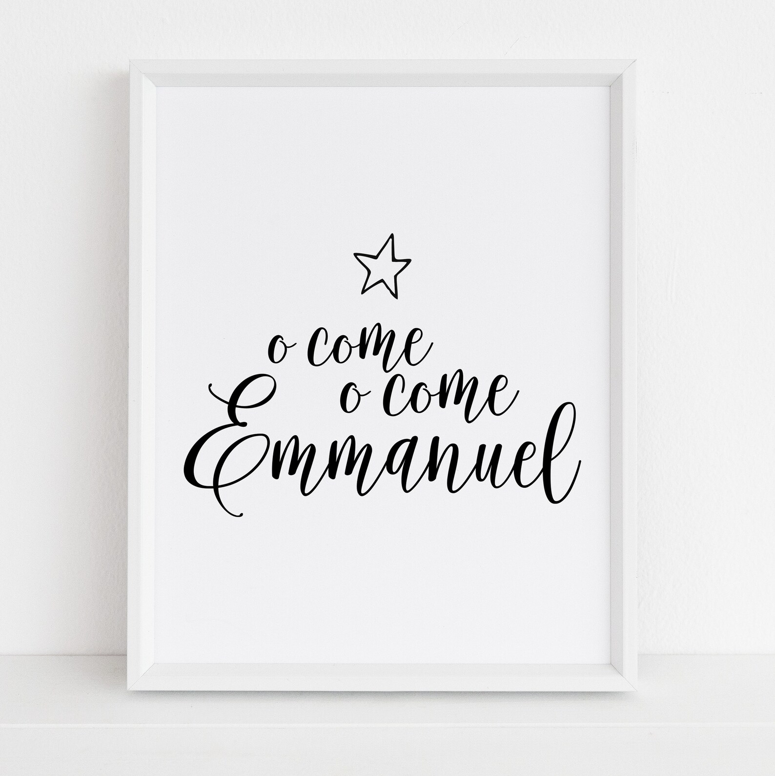O Come O Come Emmanuel Art Print Printable Christmas Wall - Etsy Canada