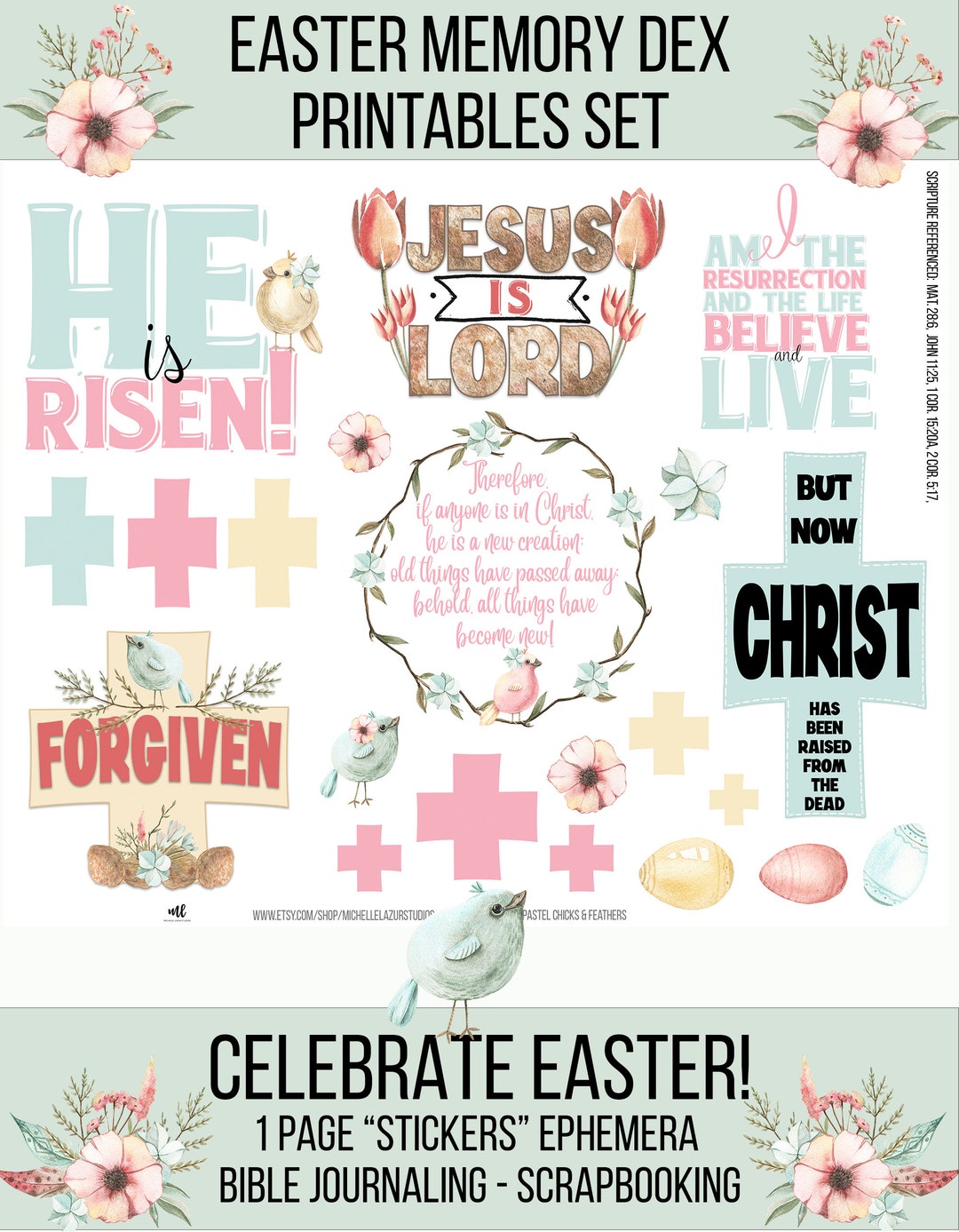 Easter Ephemera "stickers" Bible Journaling Printable | Faith ...