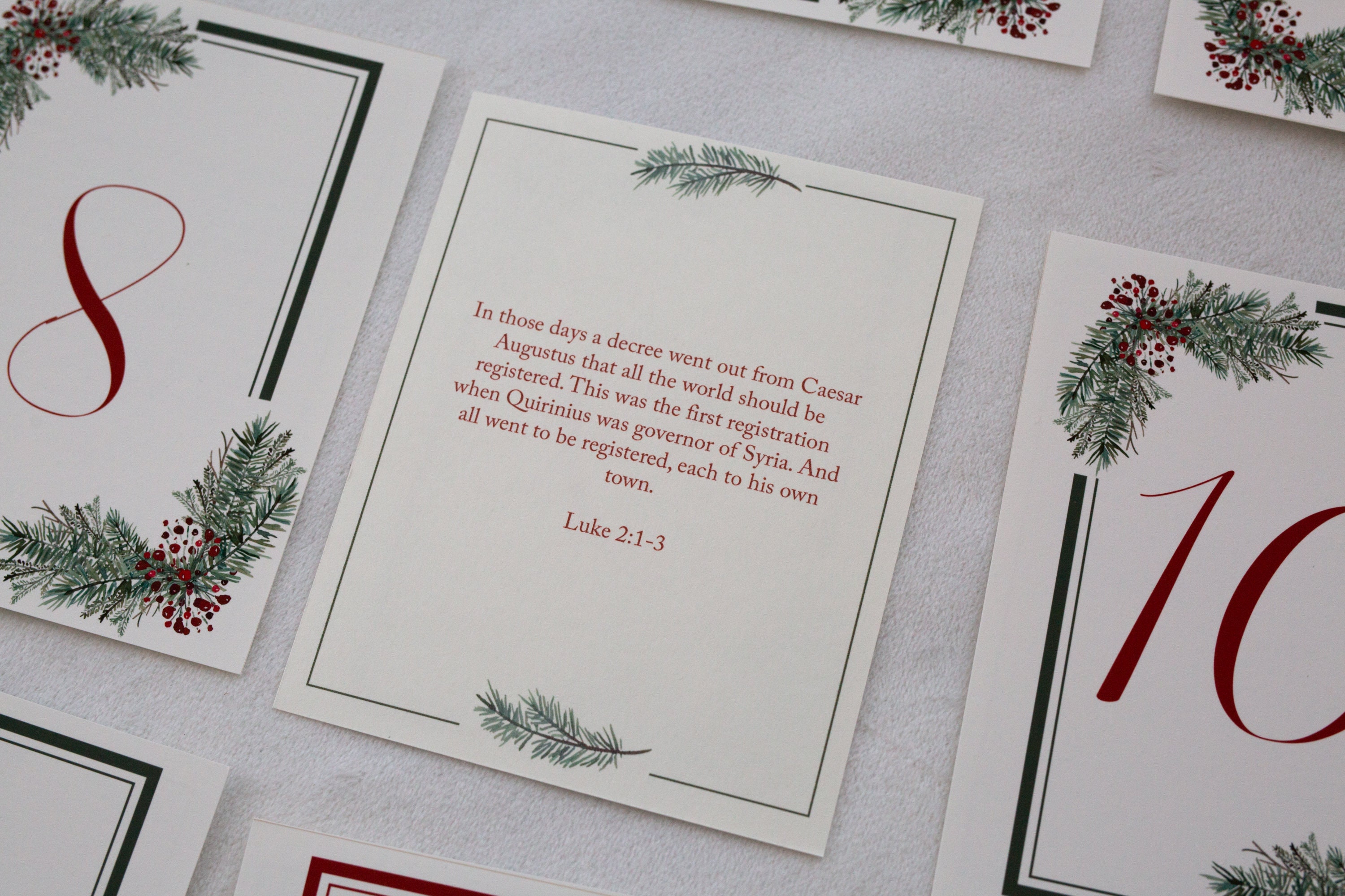 DIY VERSION Advent Calendar Card Set With Bible Scripture Verses in ...