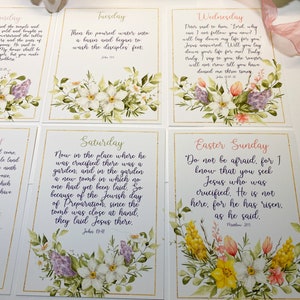 EASTER Passion Holy Week Verse Countdown Cards Easter Gift Easter ...