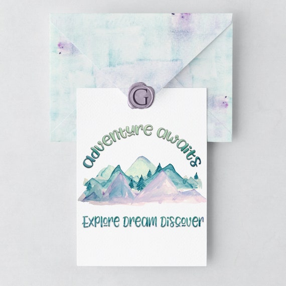 Graduation Card Adventure Awaits Explore Dream Discover with | Etsy