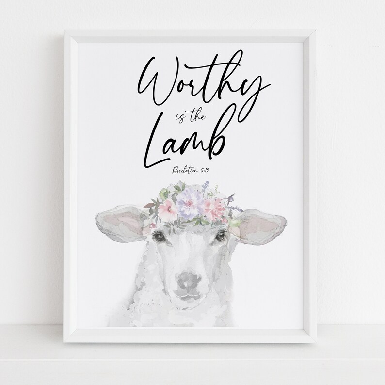 Worthy is the Lamb Printable Digital Christian Decor and Gifts ...