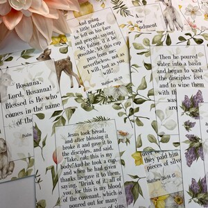 The Easter Story Verse Cards Printable Set Easter Gift Easter ...