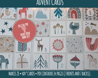 Advent Scripture Printable Cards, Bible Verse Cards for Christmas ...