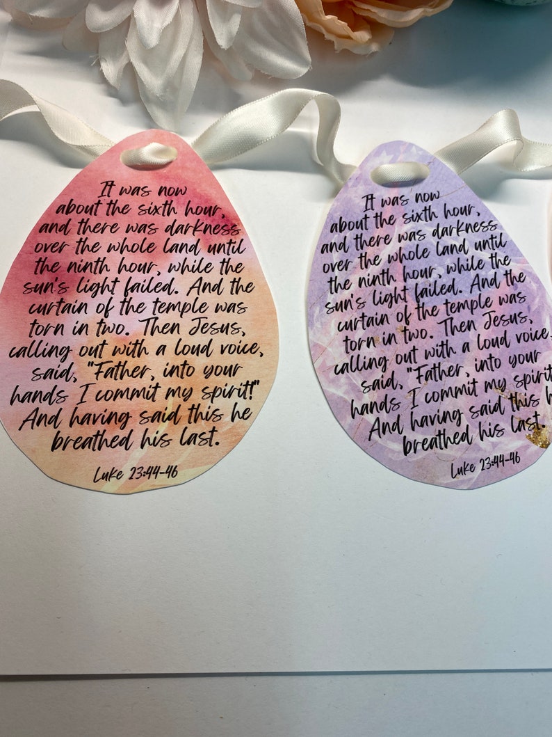 Printable EASTER Passion Holy Week Resurrection Egg Cards | Etsy