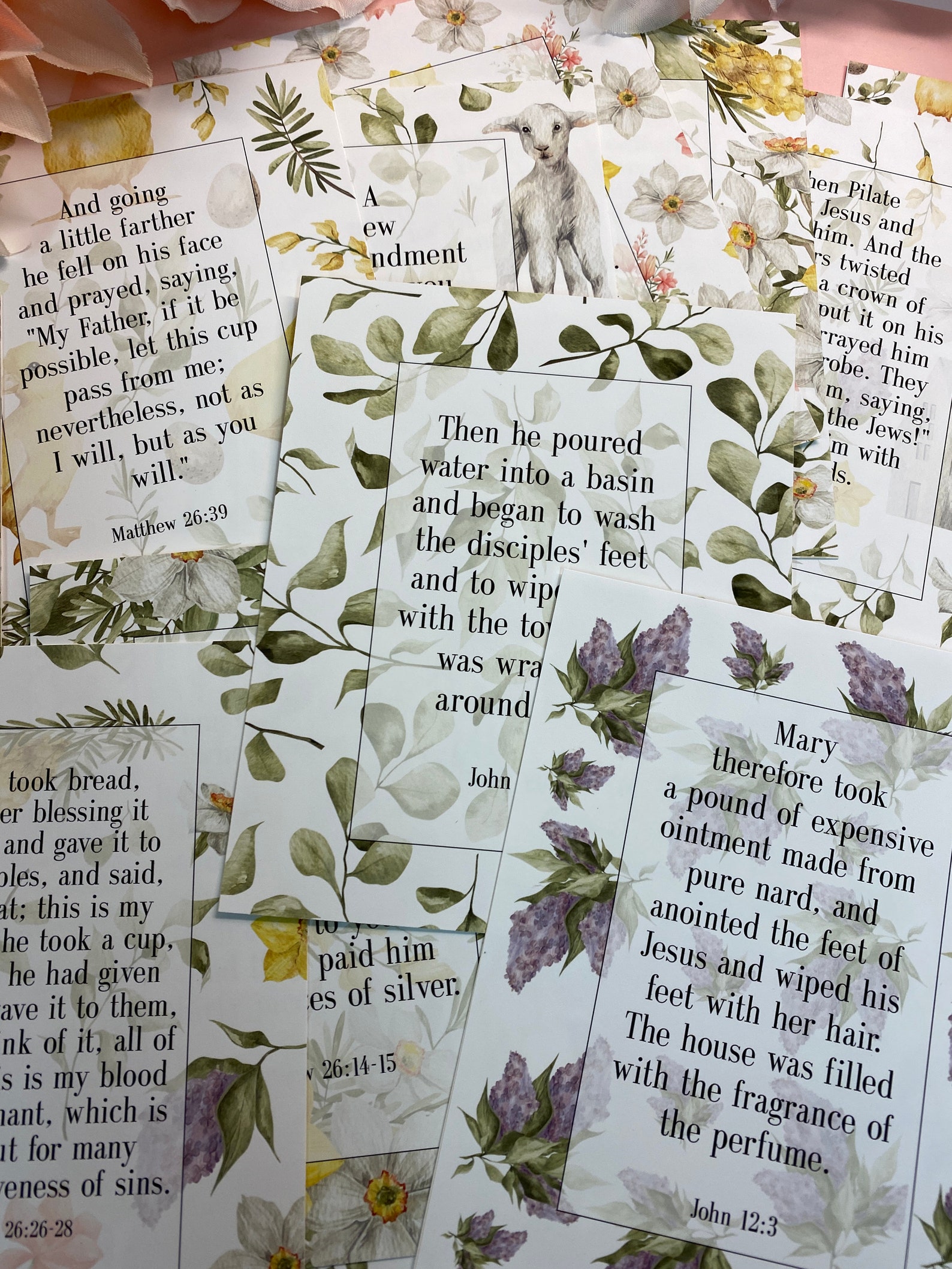 The Easter Story Verse Cards Printable Set Easter Gift - Etsy