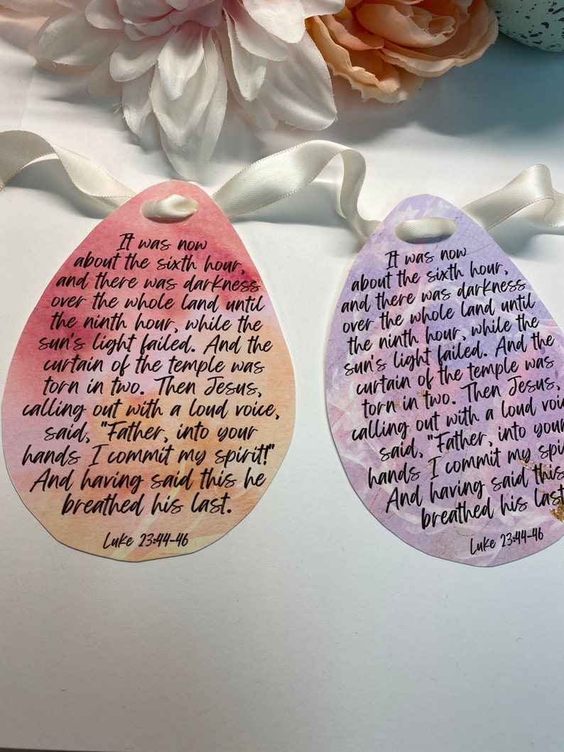 Printable EASTER Passion Holy Week Resurrection Egg Cards | Etsy