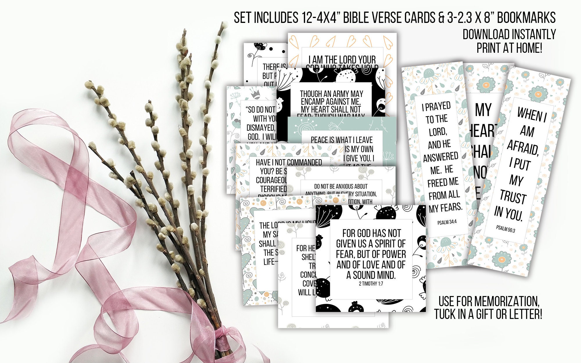 Bible Verse Cards Do Not Fear Scripture Cards Bible - Etsy