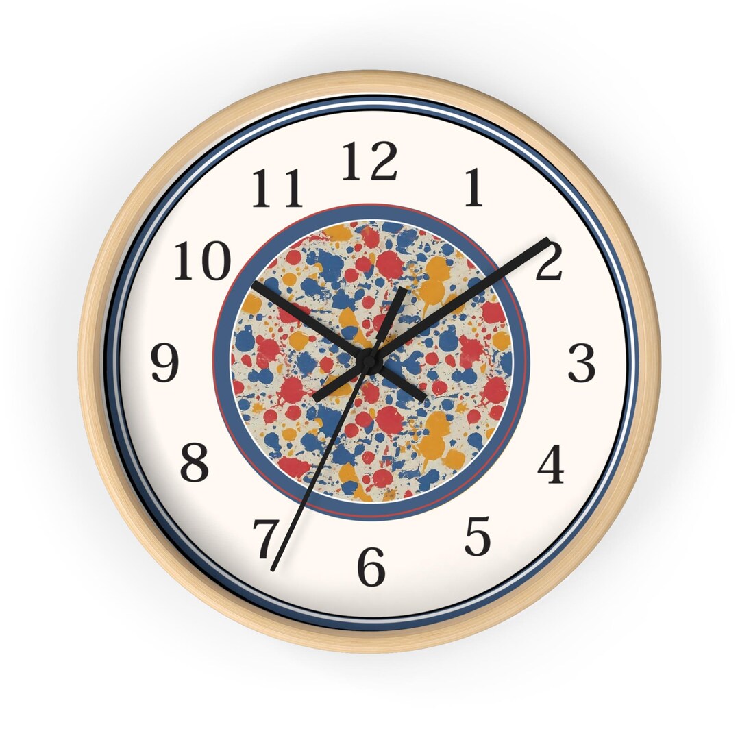 Colorful Paint-splatter Art Wall Clock, Non Ticking - Etsy
