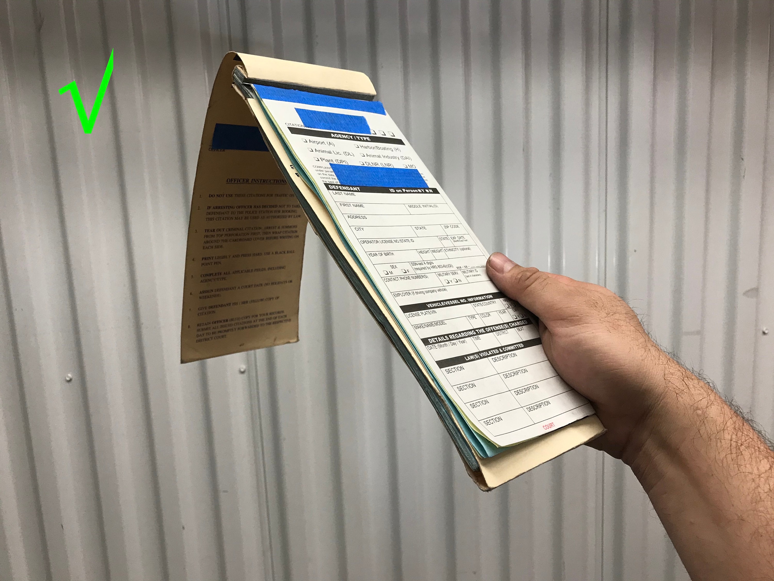 Citation Book Mini Clipboard for Police / Law Enforcement Tag - Etsy