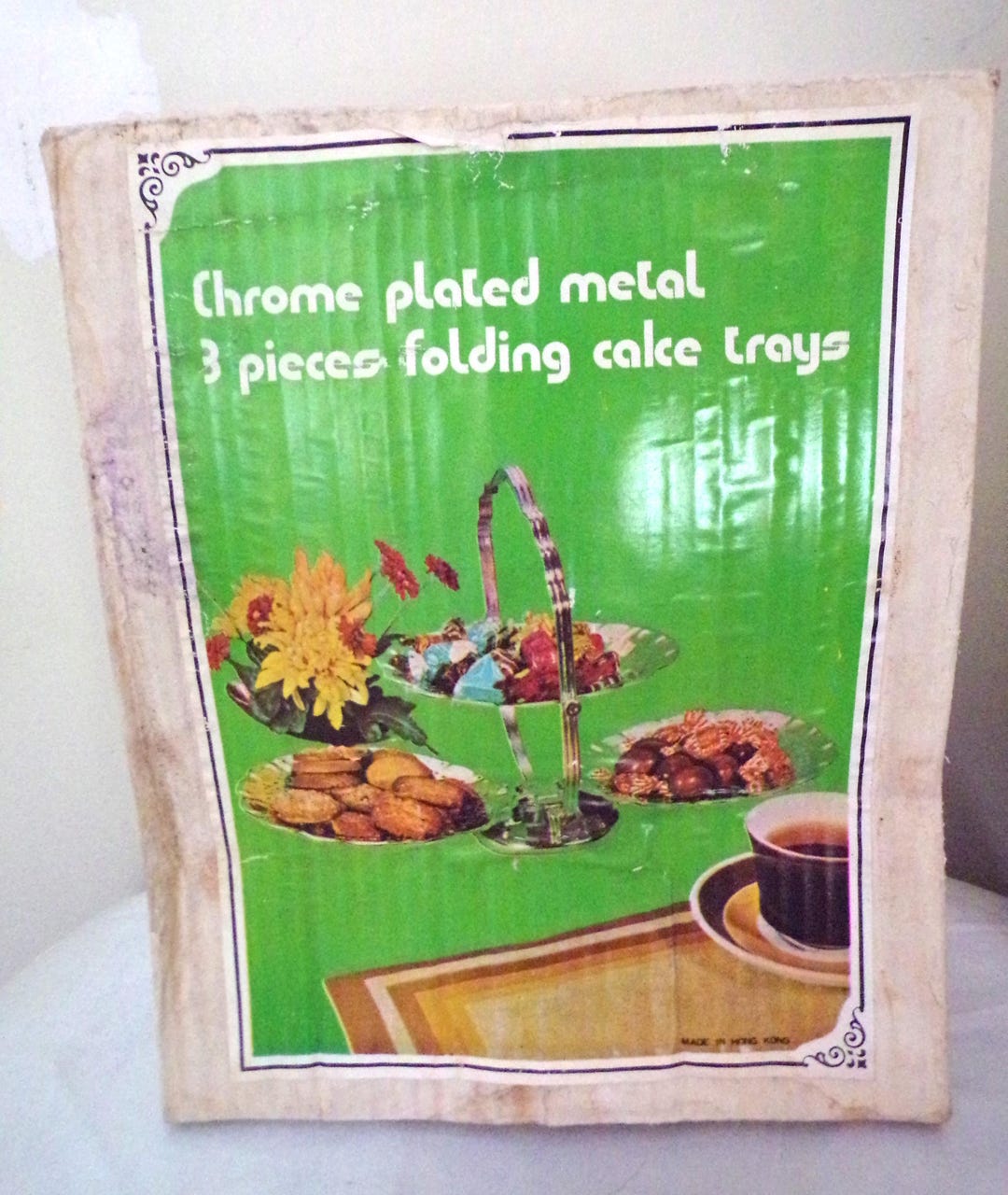 Vintage Chrome Plated 3 Tier Candy / Cake Stand, Folding Tidbit Tray - Etsy