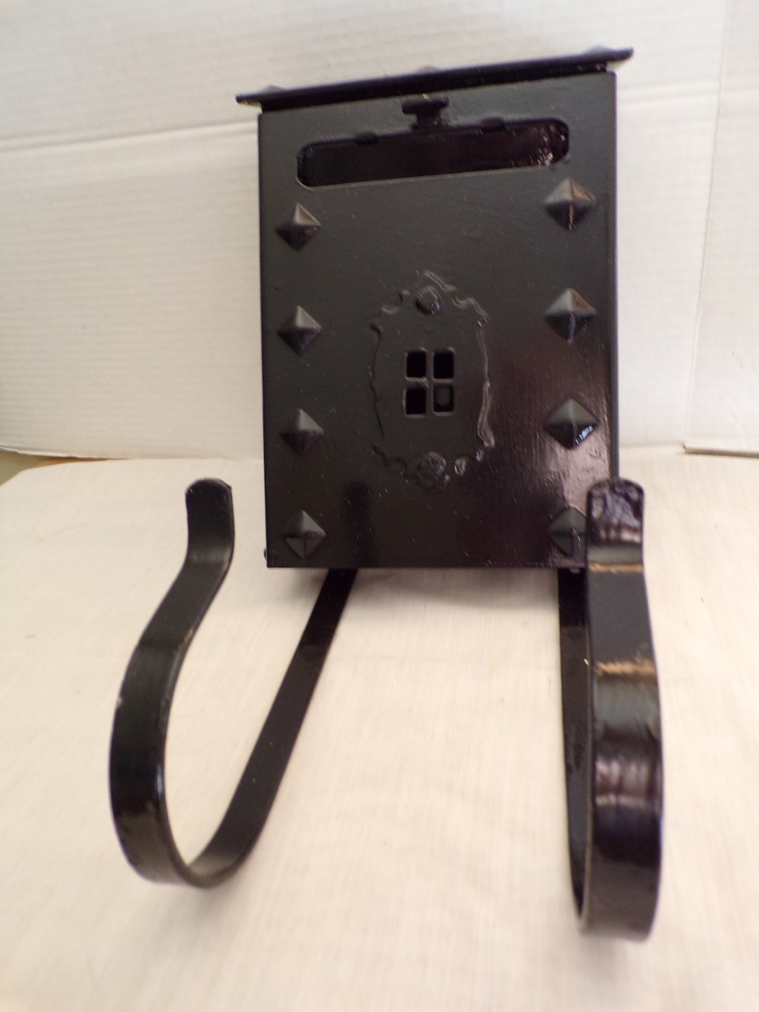 Antique MCKINNEY FORGED IRON Tudor Arts & Crafts Mailbox Complete With ...