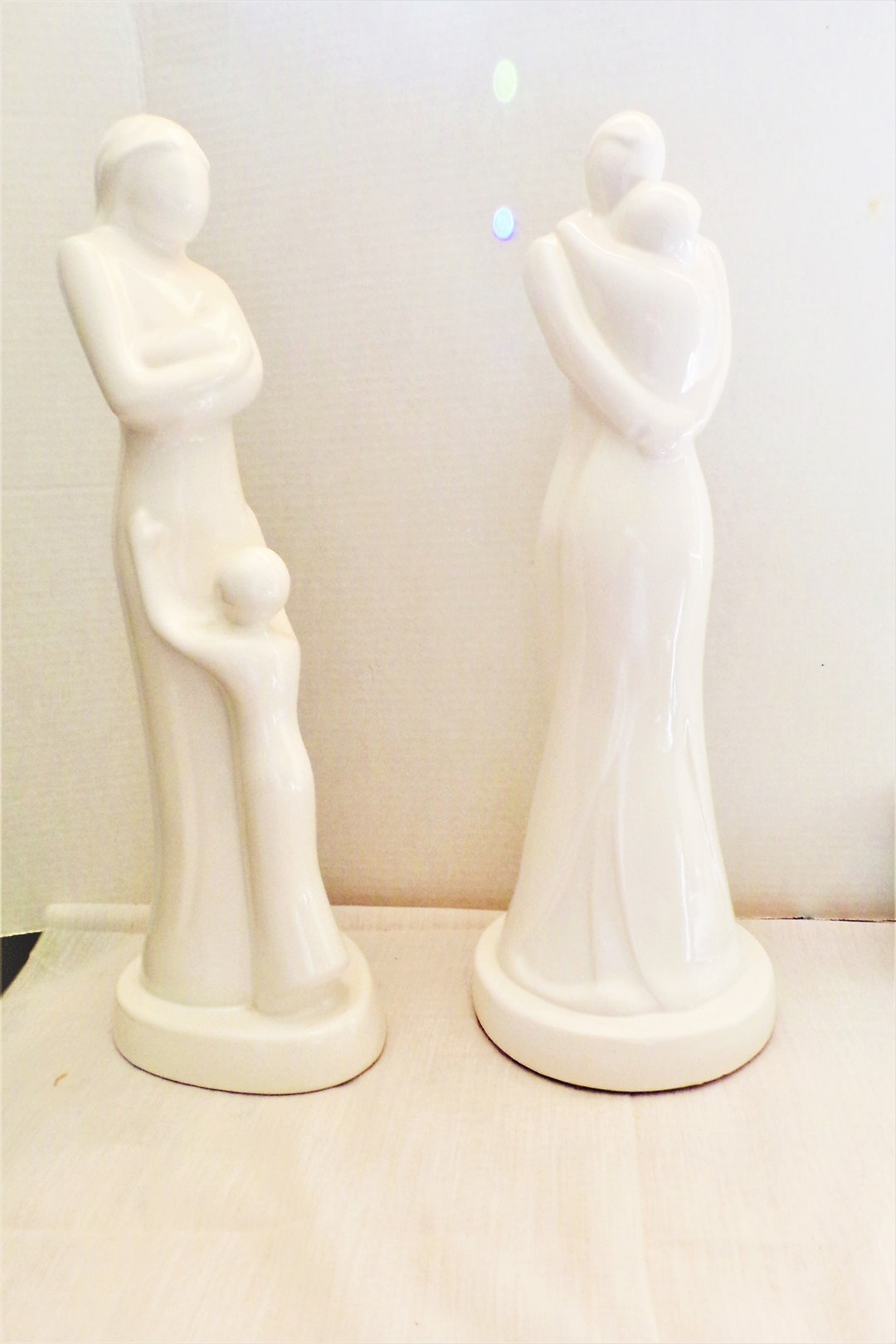 Vintage Minimalist Man and Woman "dancing" Figurine 18" Tall and Mother ...