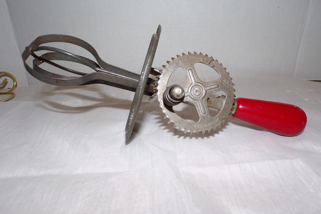 Antique Primitive High Speed Hand Crank Egg Beater Patent Oct. 9th ...