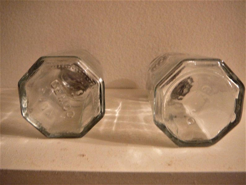 Gemco Glass Salt and Pepper Shaker Set With Stainless Steel | Etsy