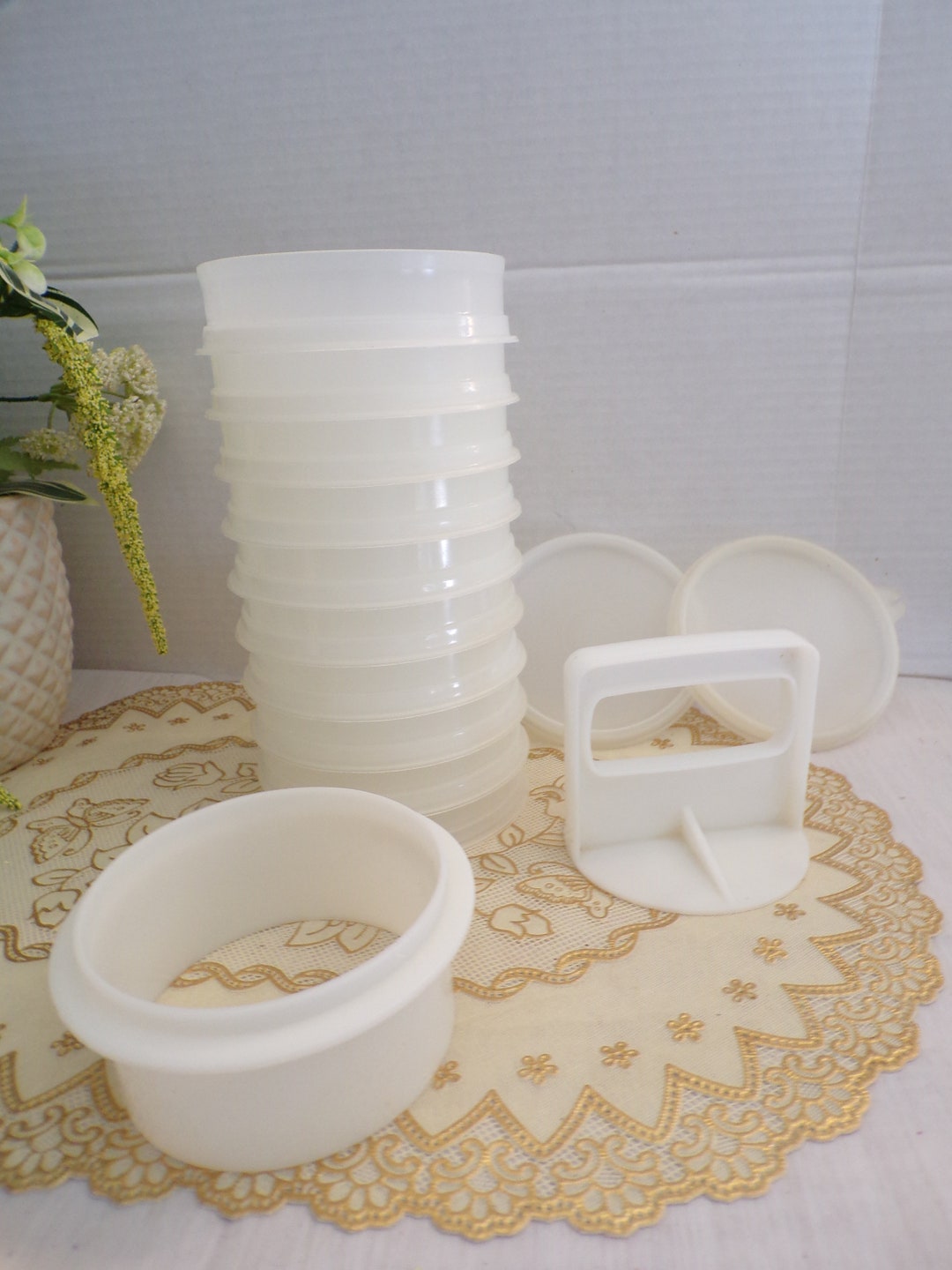 Vintage Tupperware 1/3 Pounder Hamburger Press and Mold Items 883 and ...