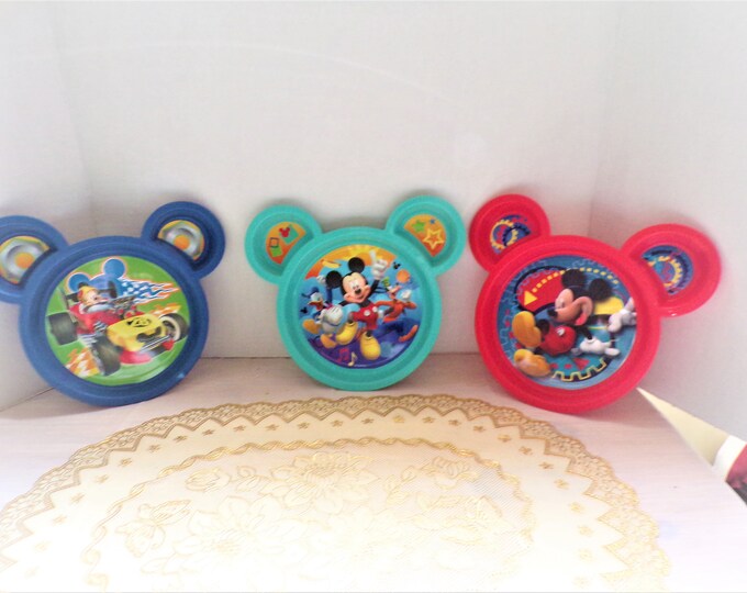 Divided Toddlers Plates Set of 3 Disney Mickey Mouse the First Years ...