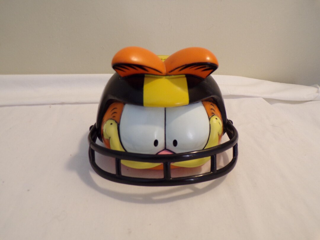 Football Sport Team Piggy Bank, Black and Gold Garfield Cat Wearing NFL ...